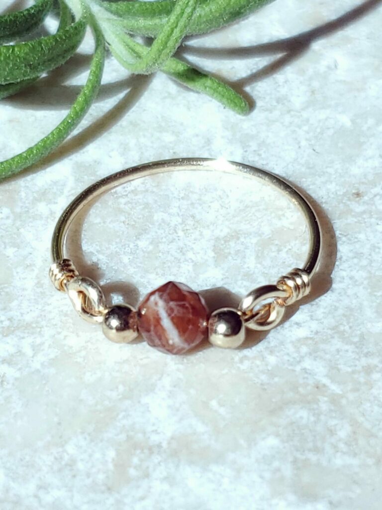 Dainty Crystal Rings: Pink Tourmaline & Natural Gemstone Jewelry